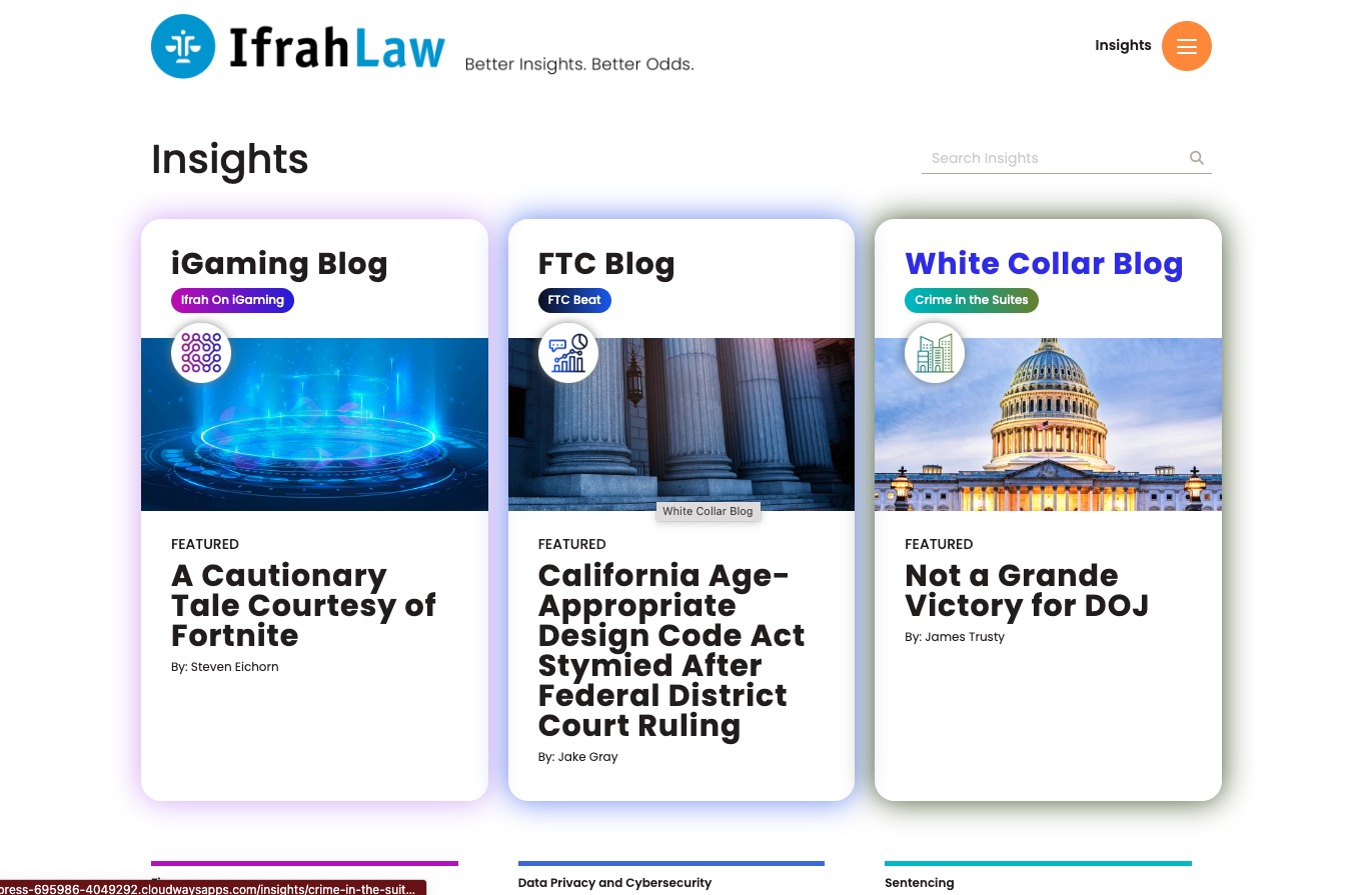 Insights | Articles, Presentations, Blogs, White Paper | Ifrah Law PLLC